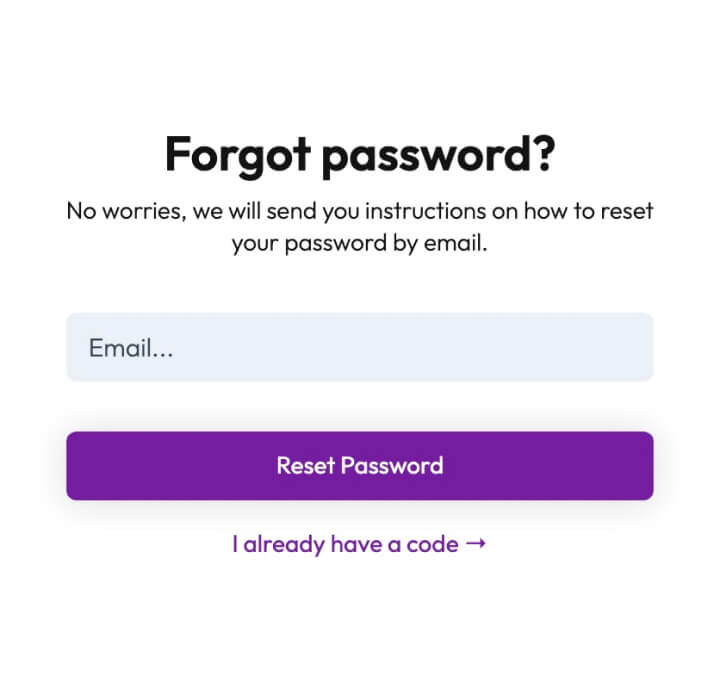 Webflow Forgot Password Form for Webflow